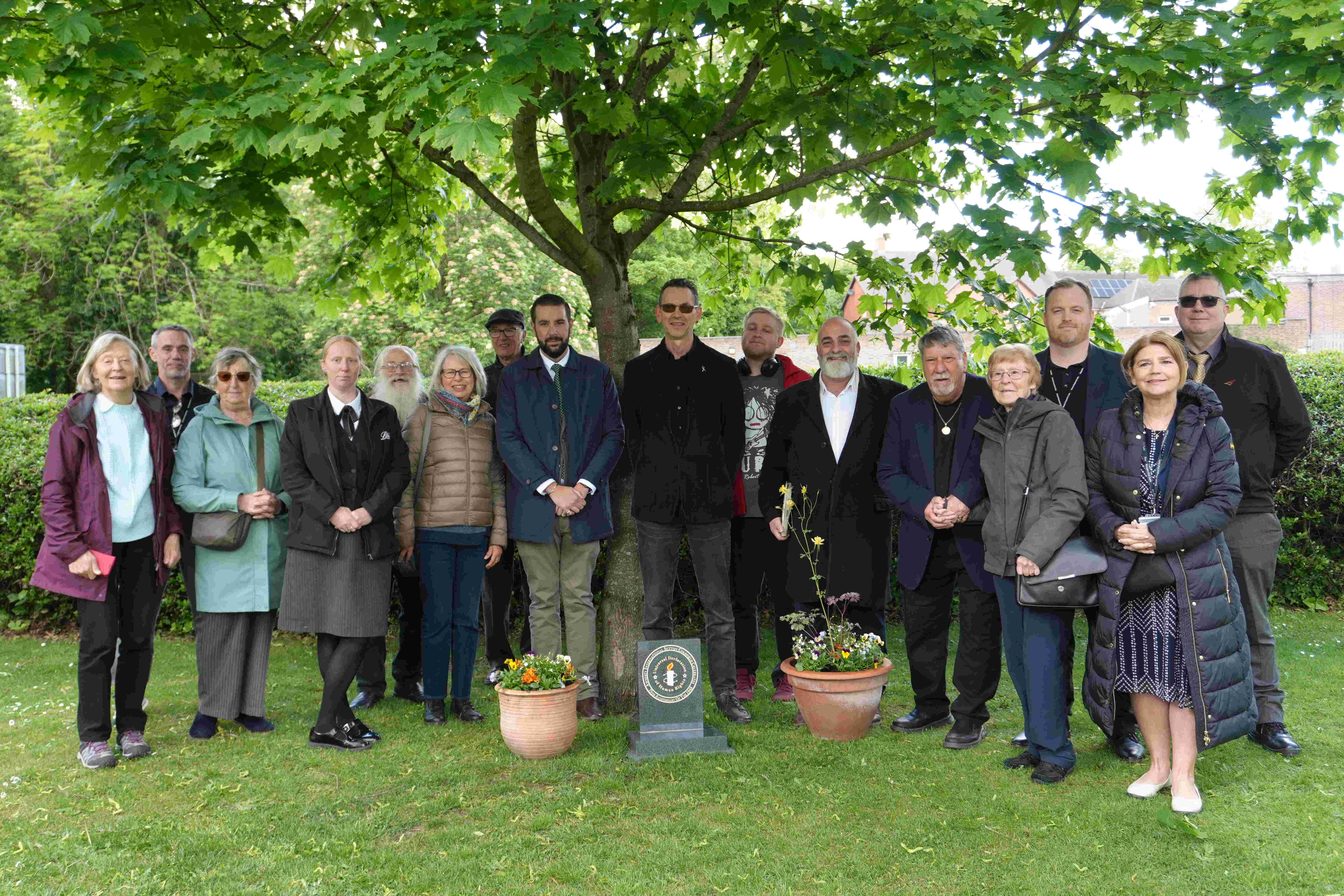 New stone plaque celebrating special human rights anniversary held at ...