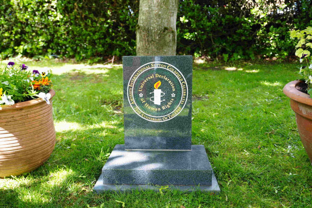 New stone plaque celebrating special human rights anniversary held at ...